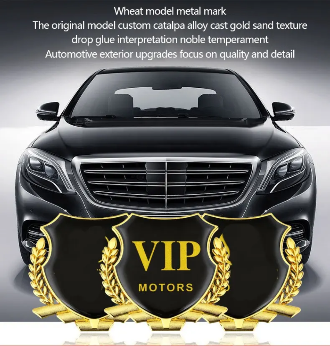 VIP Metal Car Logo Badges 3D Sticker – La3yunak